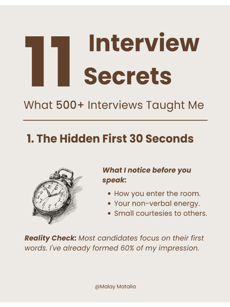 Interview Secrets | PDF