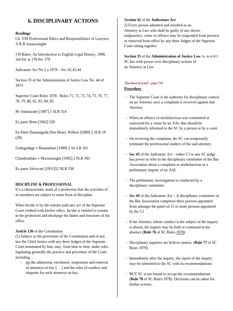 6. Disciplinary Actions | PDF | Lawyer | Advocate