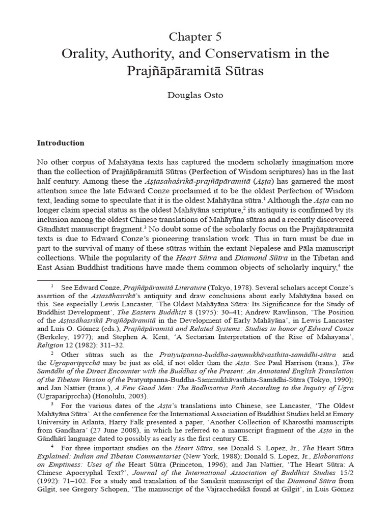Orality_Authority_and_Conservatism_in_t | PDF | Mahayana | Buddhist Texts