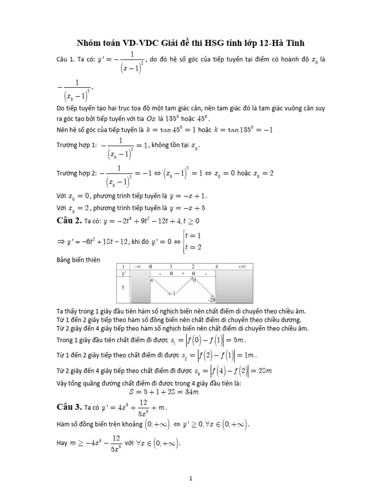 Nhóm Toán VD VDC | PDF