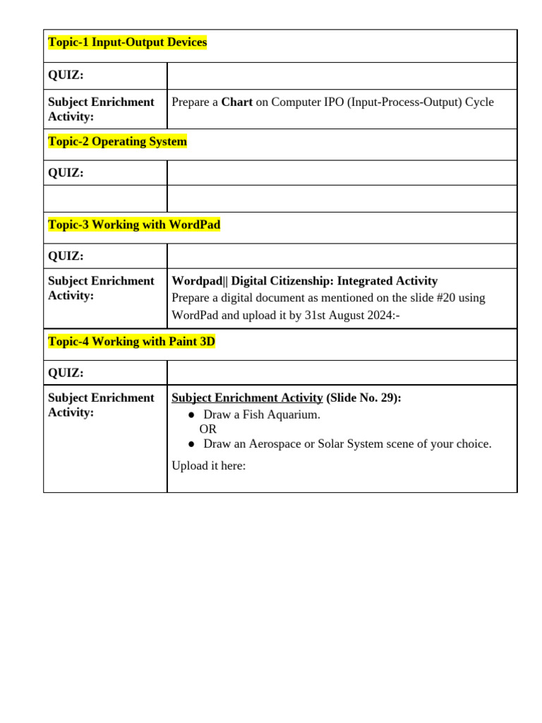 Assignments Grade III | PDF