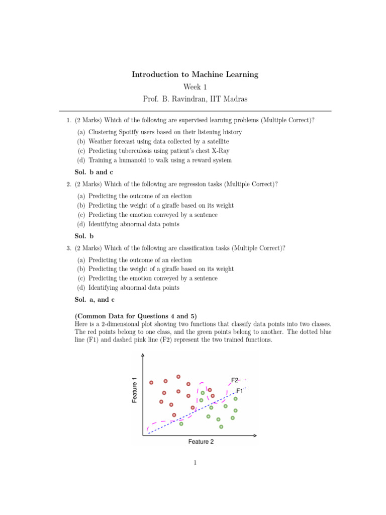 Week 1 | PDF | Statistical Classification | Machine Learning