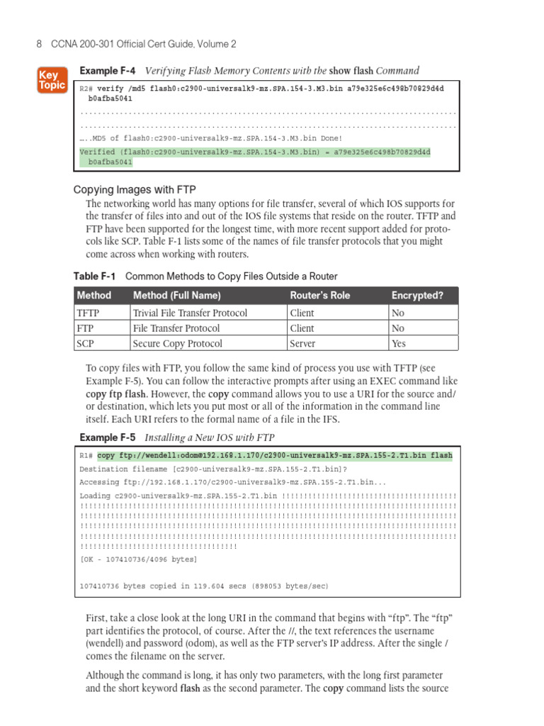 CCNA 200-301 Official Cert Guide, Volume 2-228 | PDF | File Transfer Protocol | Secure Shell