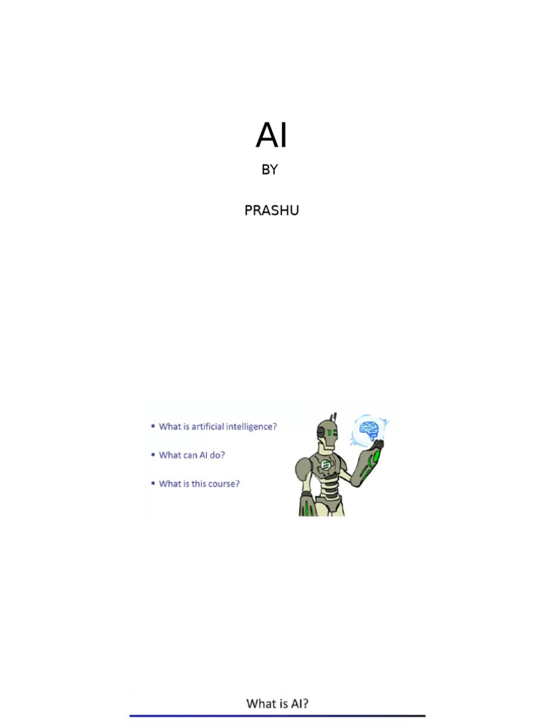 AI UNIT -1 | PDF | Intelligence (AI) & Semantics | Artificial Intelligence