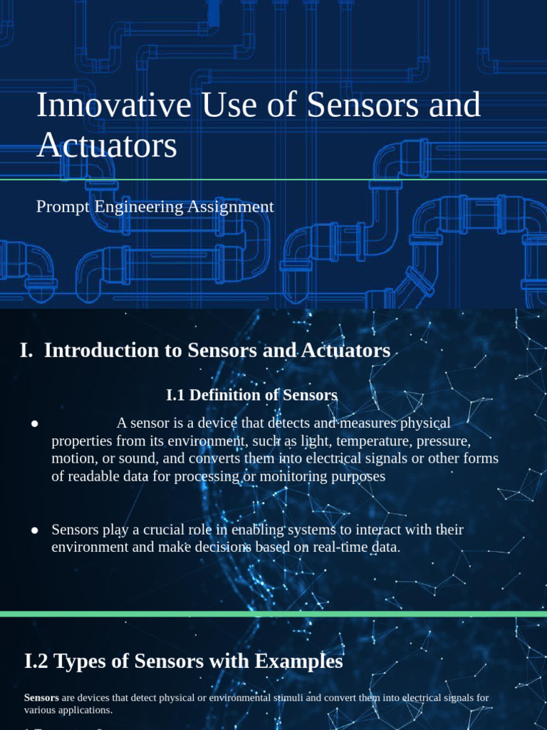 Innovative Use Of Sensors And Actuators Pdf Actuator Internet Of Things