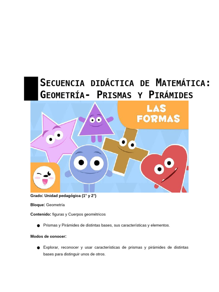 Secuencia Didactica de Matematica Geometria 2do Grado | PDF | Geometría | Evaluación