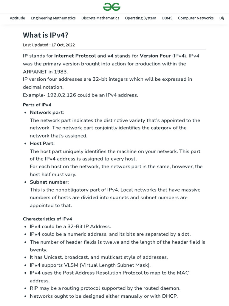 19 What is IPv4 | PDF | Ip Address | Computer Network