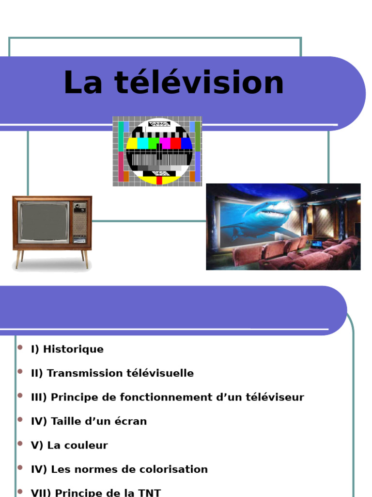 Définition et fonctionnement de la TV | PDF | Télévision à ultra-haute ...