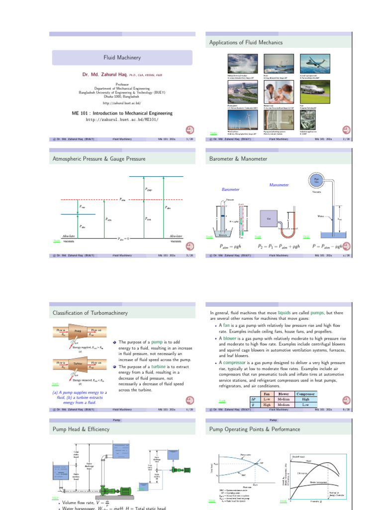 ME101_FluidMachinery | PDF | Pump | Gases