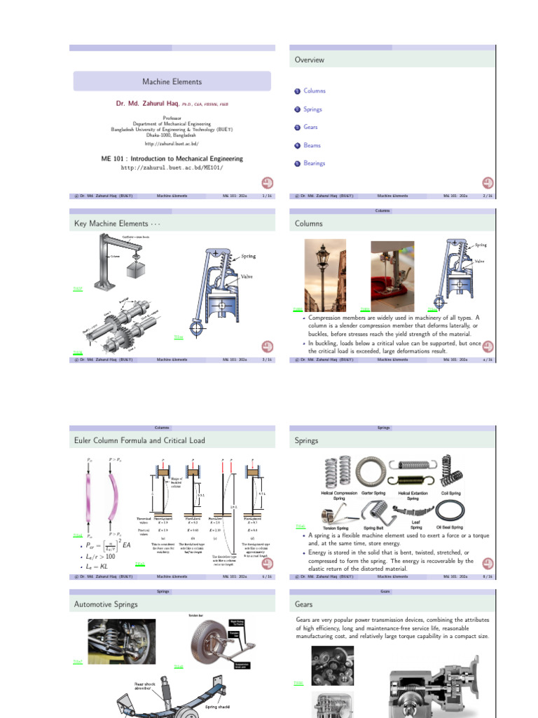 ME101_MachineElements | PDF | Gear | Bearing (Mechanical)