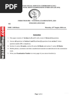 English Form 2 - Question Paper | PDF | Grammar | Linguistics