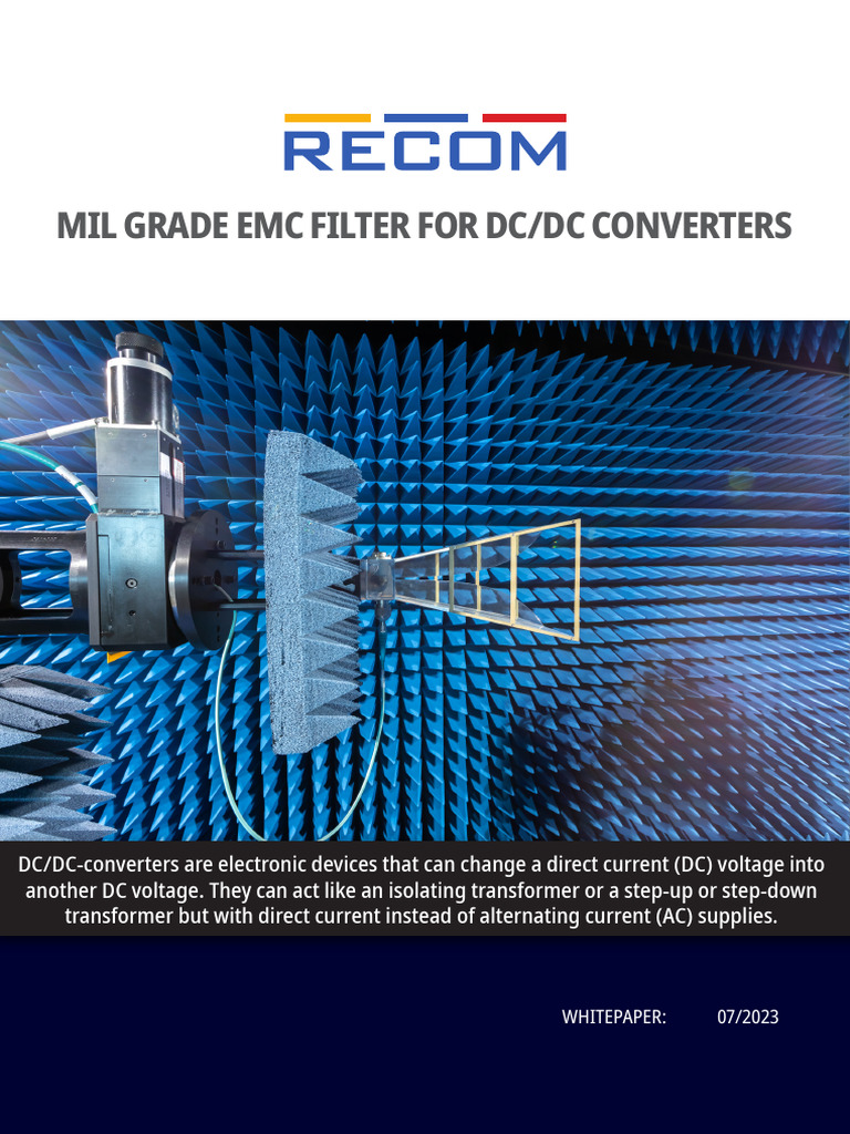 MIL-Grade EMC Filters for DC/DC Converters | PDF | Electromagnetic ...