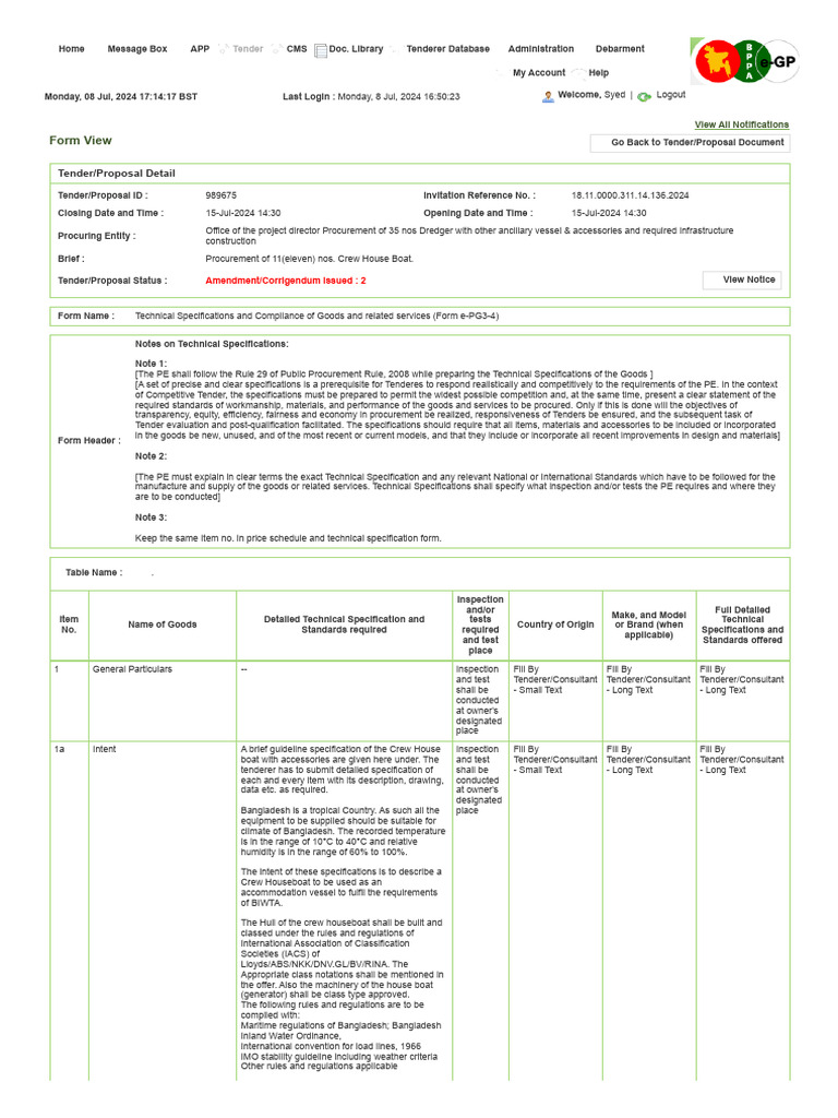 Technical Specification | PDF | Bed | Specification (Technical Standard)