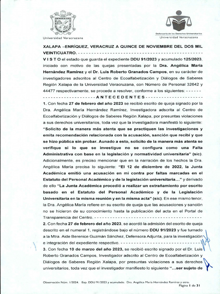 DDU 91, 125-2023 ANGELICA MARÍA HDEZ RAMÍREZ y LUIS R.GRANADOS CAMPOS ...