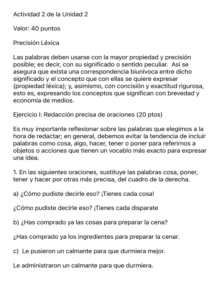 Actividad 2 de La Unidad 2 | PDF