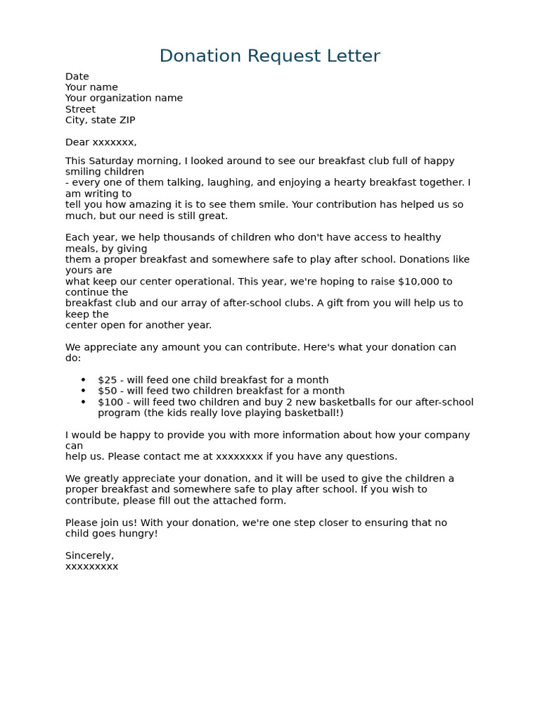 Donation Letter | PDF