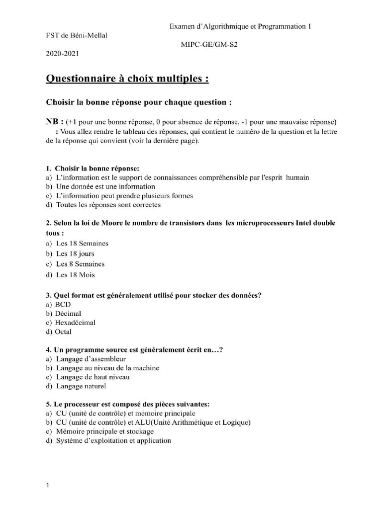 Examen Algo Prog2021 2 | PDF