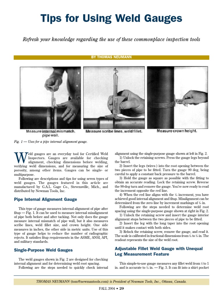 Weld Gauge | PDF