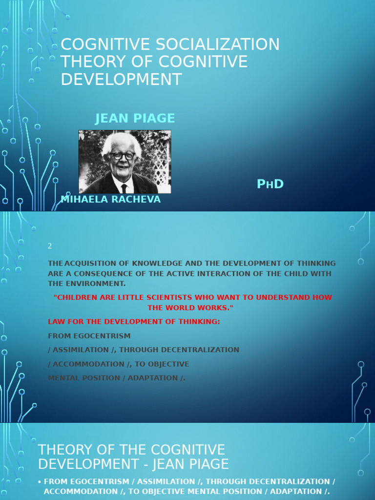 1.cognitive Socialization | PDF | Thought | Cognitive Development