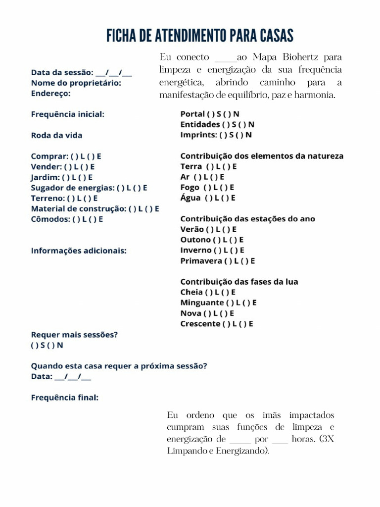 Ficha Biohertz - Casas | PDF