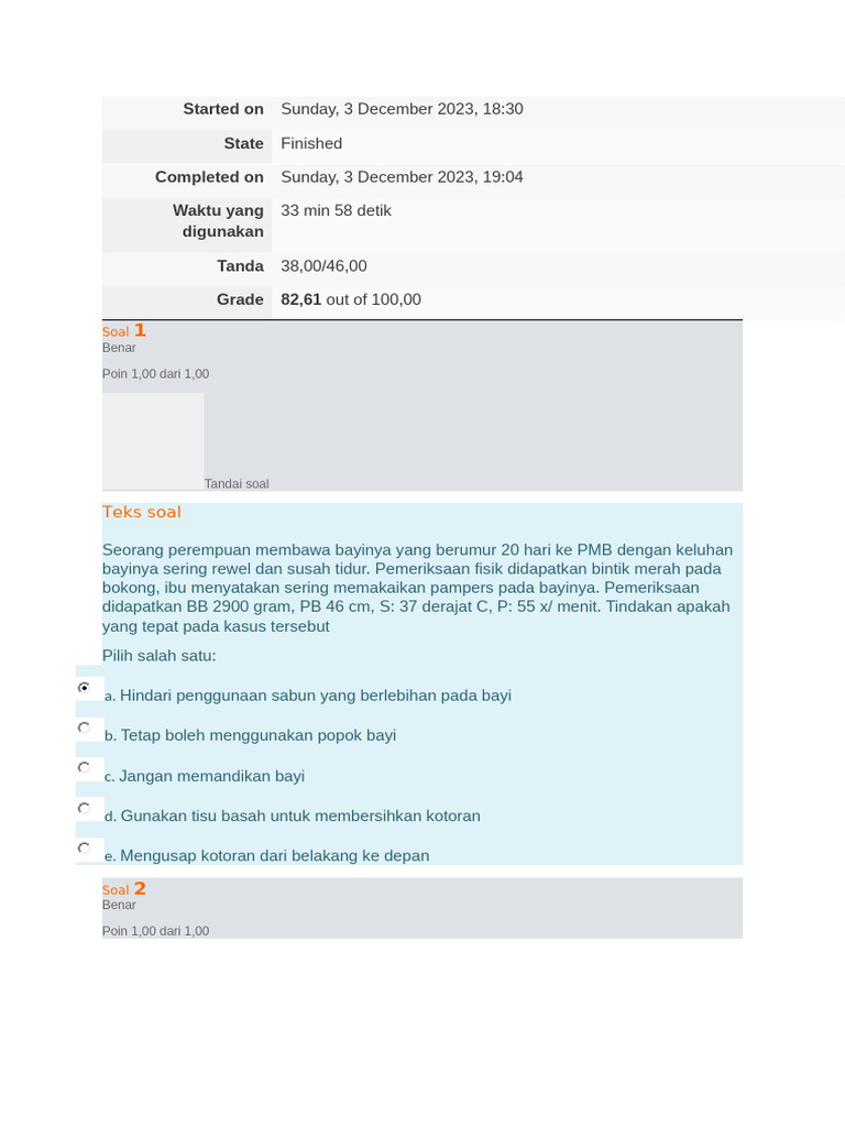 LATIHAN SOAL NEO | PDF