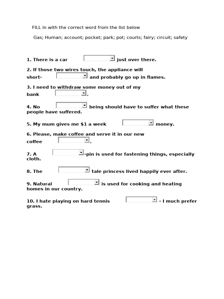 Compound Nouns Quiz | PDF