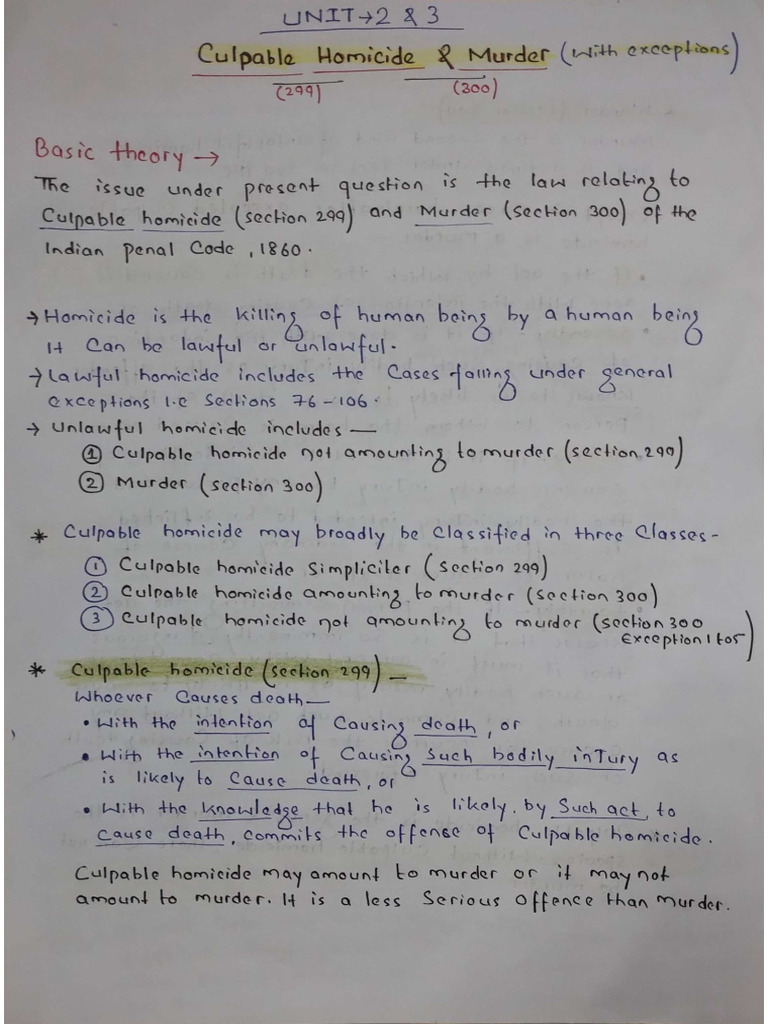 Unit 2 CH and Murder | PDF