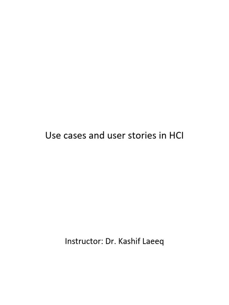 HCI Lec. 07 | PDF | Use Case | Usability