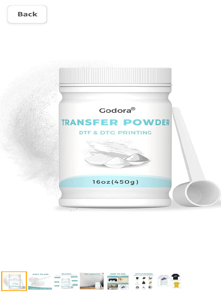 Godora DTF Powder White Digital Transfer Hot Melt Adhesive, DTF ...