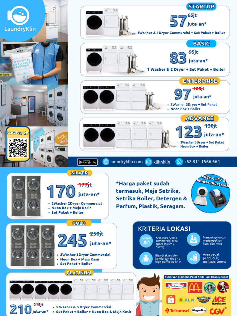 Brosur Franchise LaundryKlin + Breakdown Package + Timeline - New Release | PDF