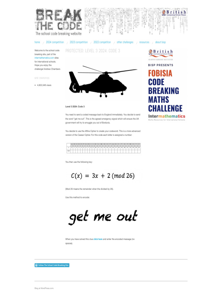 School Code Breaking Challenge 2023 | PDF