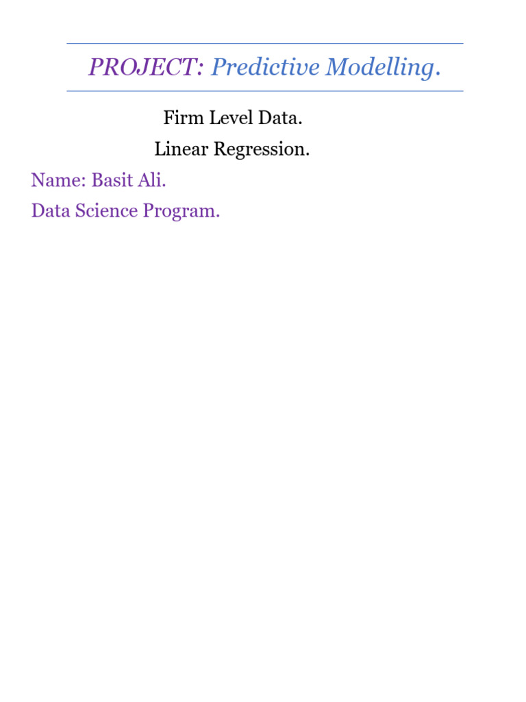 Linear Regression Datascience Basit Pdf Pdf Coefficient Of Determination Linear Regression