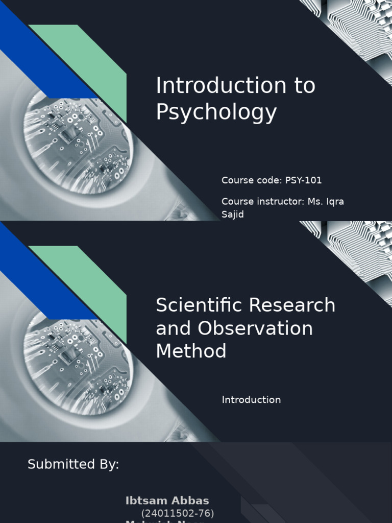 Psychology Scientific Research and Observation Method | PDF ...