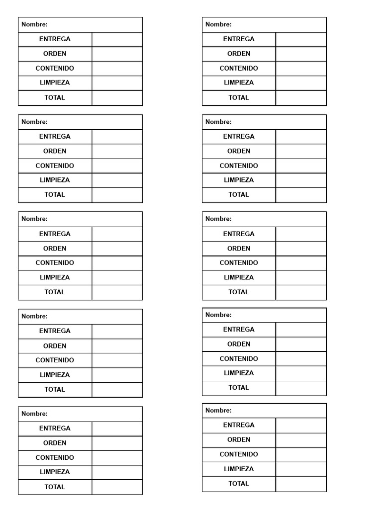 Informe de Entregas y Limpieza | PDF
