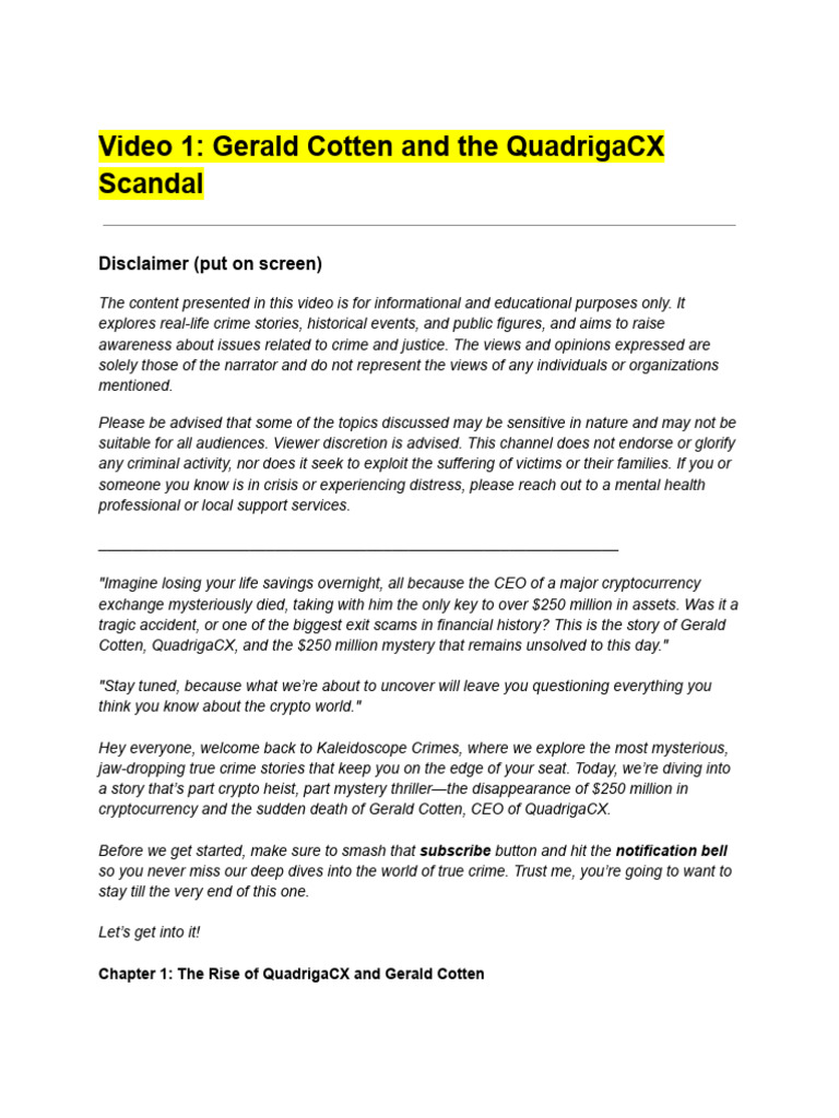 Video 1 VO Script | PDF