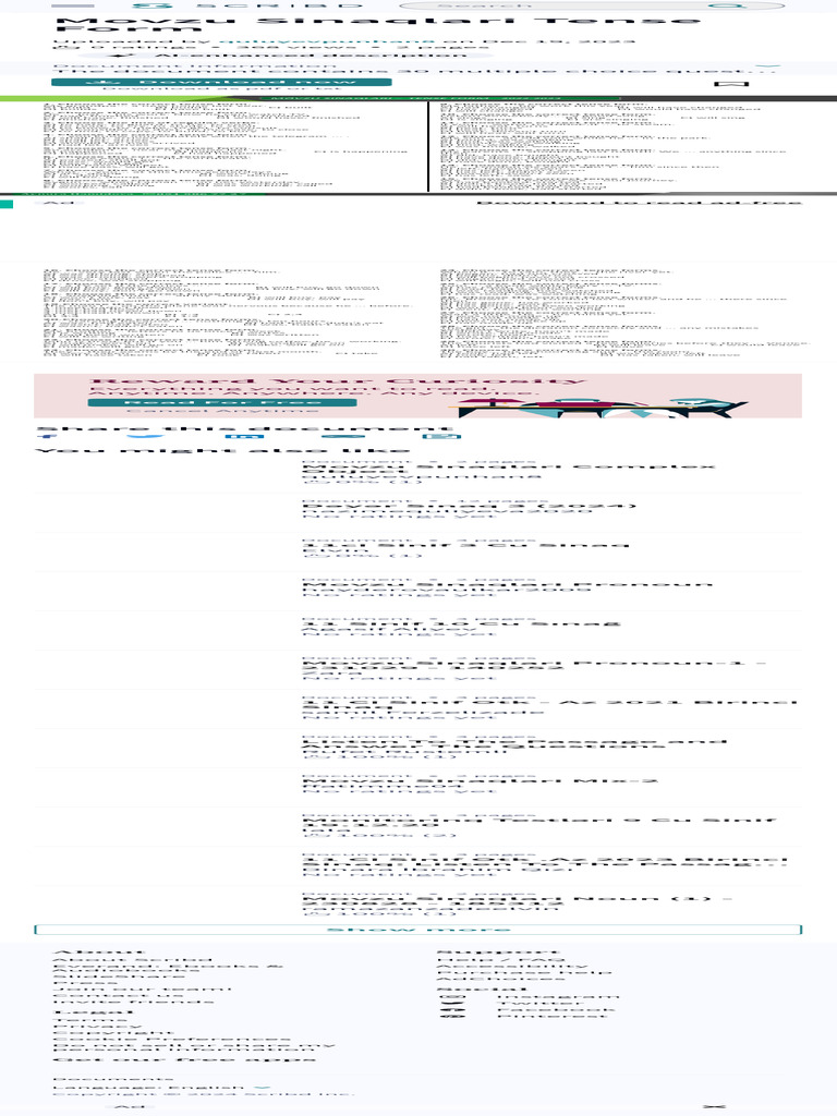 Movzu Sinaqlari Tense Form PDF | PDF | Linguistics | Linguistic Morphology