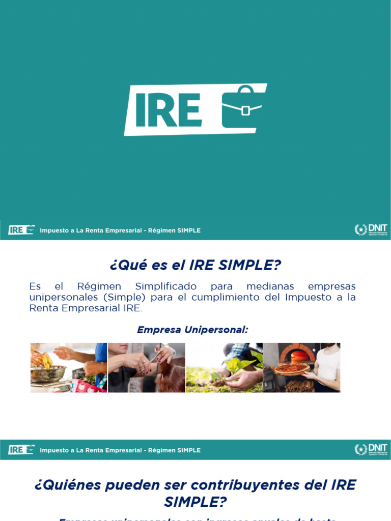 Presentación Ire Simple 2 | PDF | Impuestos | Impuesto sobre la renta