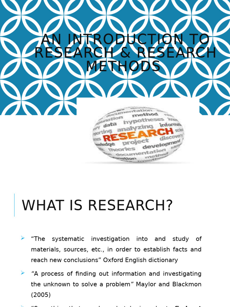 01 AN INTRODUCTION TO RESEARCH & RESEARCH METHODS | PDF | Quantitative ...