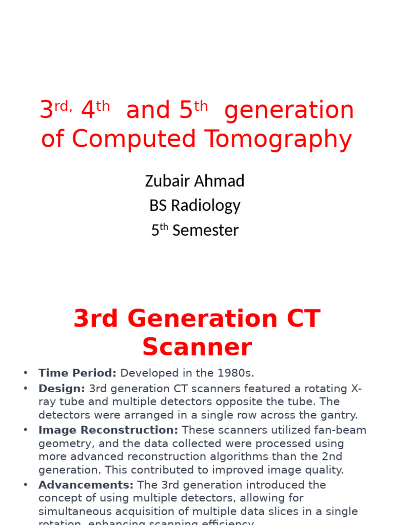 Generations of CT Scanners Explained | PDF | Ct Scan | Digital Signal ...