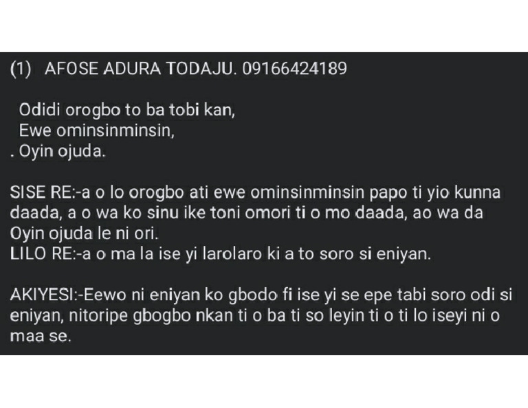 afose adura todaju | PDF