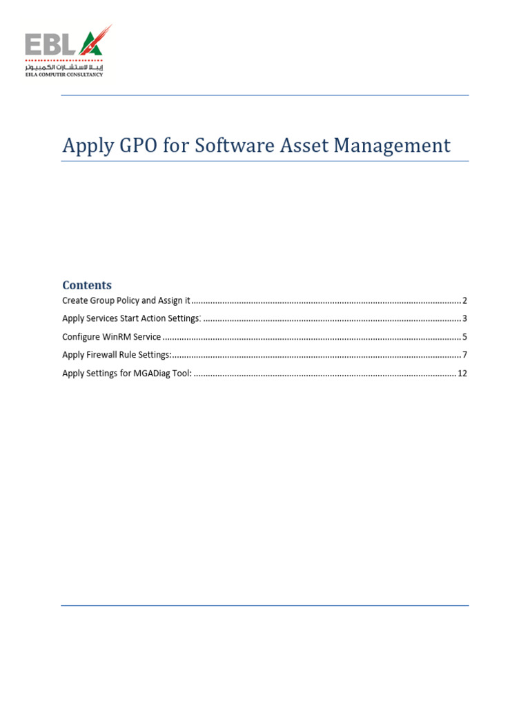 GPO Configuration for SAM and MGADiag | PDF | Group Policy | Firewall ...