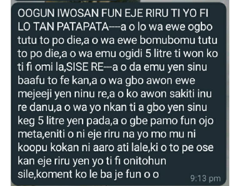 Ogun Iwosan Eje Ruru | PDF