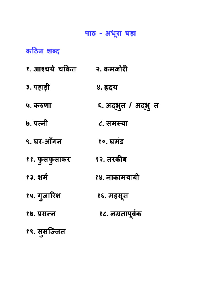 CL 4 Notes Adhoora Ghadaa Final | PDF