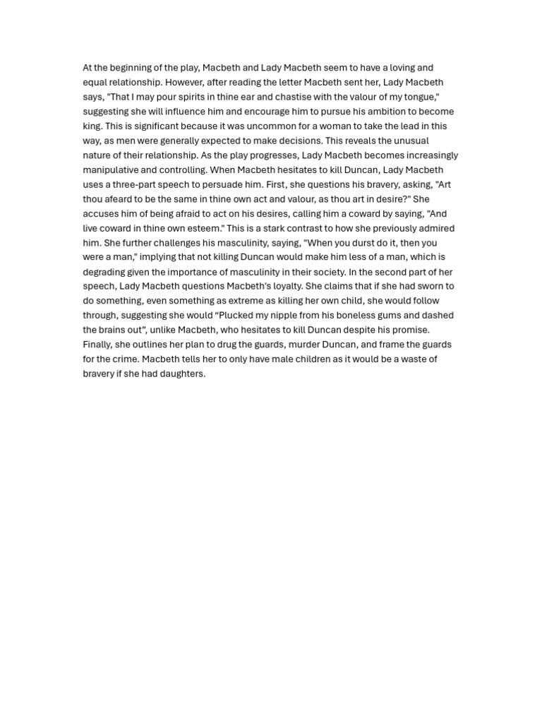 Macbeth paragraph 2 | PDF
