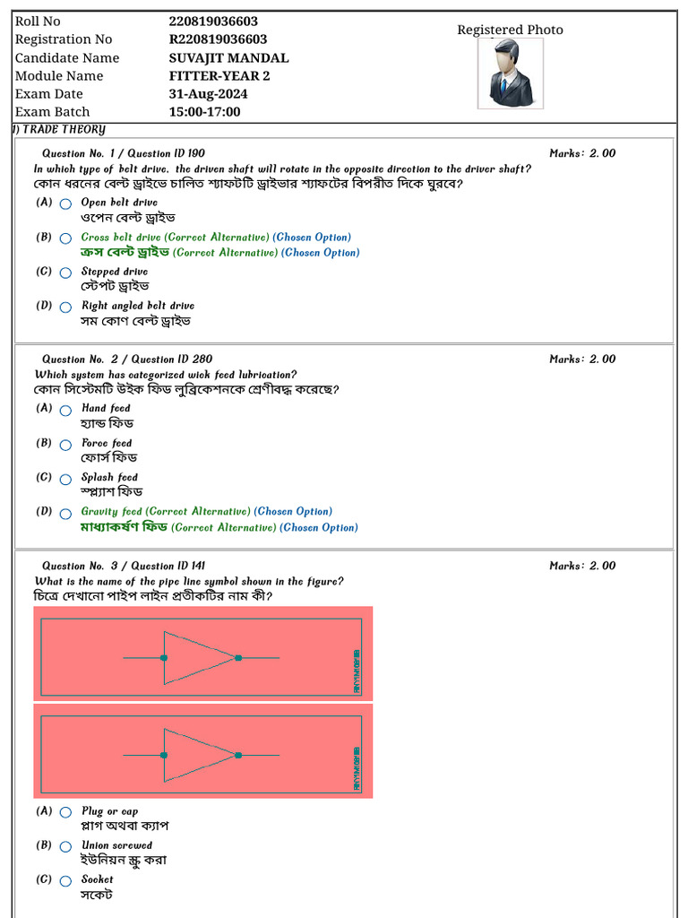 Fitter Answer Key | PDF