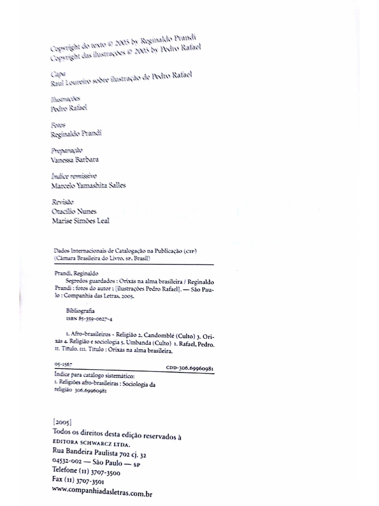OrixÃ¡s, santos e demÃ´nios. Reginaldo Prandi | PDF