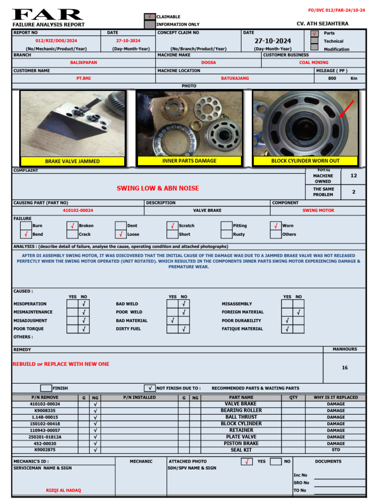 Far Swing Motor Warranty PT, Bni | PDF | Valve | Vehicles