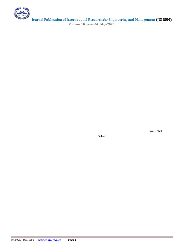 Crime Prediction via Data Mining | PDF | Regression Analysis | Statistical Classification