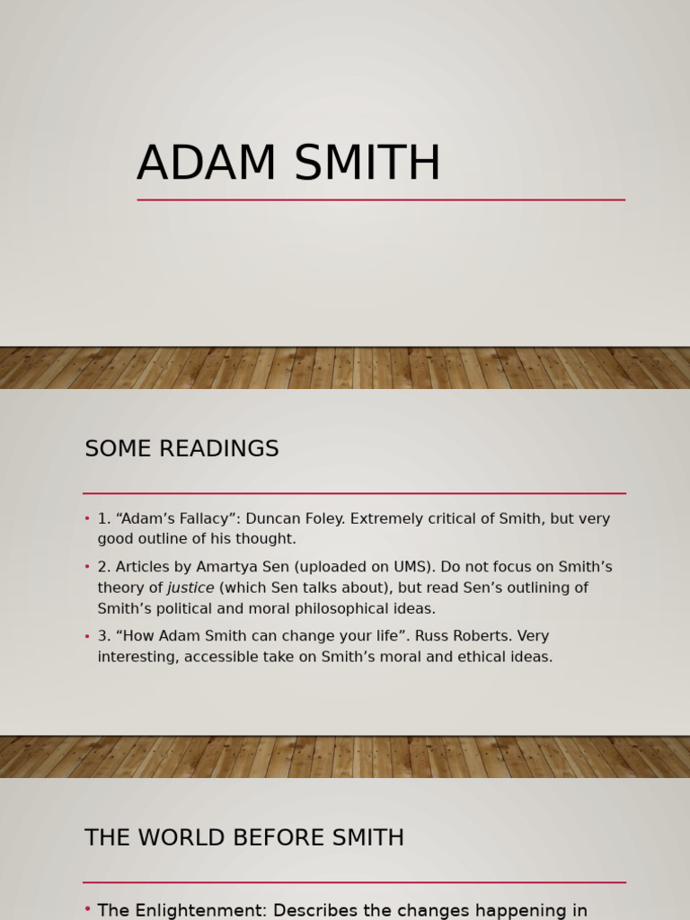 Topic 4. Adam Smith | PDF | Value (Economics) | Labour Economics
