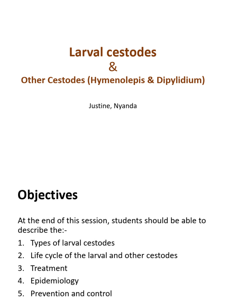 Larva Cestodes & Other Cestodes | PDF | Diseases And Disorders ...